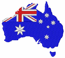 Australian Map Embroidery Design | EmbroideryDesigns.com