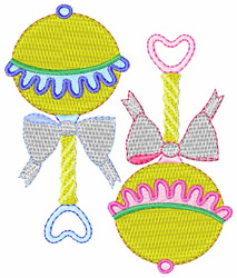 Baby Rattles Embroidery Design | EmbroideryDesigns.com