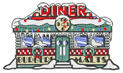Christmas Diner Embroidery Design | EmbroideryDesigns.com