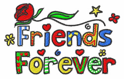 Friends Forever Embroidery Design | EmbroideryDesigns.com