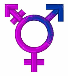 Transgender Symbol Embroidery Design | EmbroideryDesigns.com