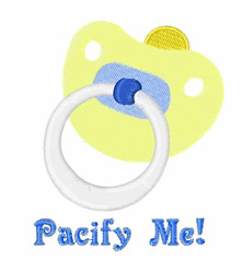 Pacify Me Embroidery Design | EmbroideryDesigns.com