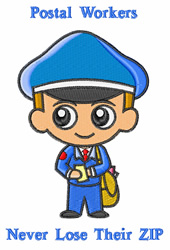 Postal Workers Embroidery Design | EmbroideryDesigns.com