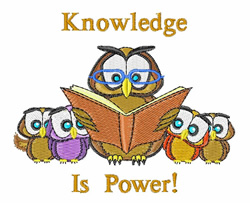 Knowledge Is Power Embroidery Design | EmbroideryDesigns.com