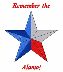 Remember The Alamo Embroidery Design | EmbroideryDesigns.com