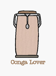 Free Conga Lover Embroidery Design | EmbroideryDesigns.com