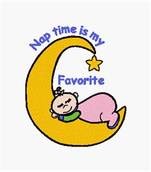Nap Time Embroidery Design | EmbroideryDesigns.com