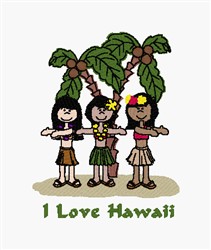 Love Hawaii Embroidery Design | EmbroideryDesigns.com