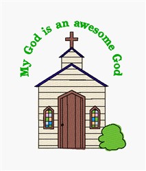 Awesome God Embroidery Design | EmbroideryDesigns.com