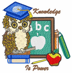 Knowledge Is Power Embroidery Design | EmbroideryDesigns.com