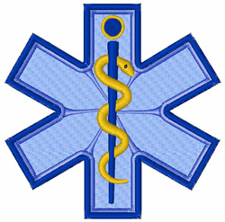 Star of Life Embroidery Design | EmbroideryDesigns.com