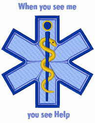 You See Help Embroidery Design | EmbroideryDesigns.com