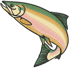 Salmon Embroidery Design | EmbroideryDesigns.com