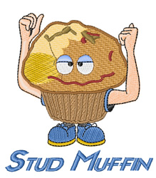 Stud Muffin Embroidery Design | EmbroideryDesigns.com
