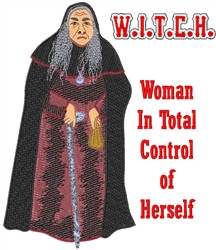 Woman In Total Control Embroidery Design | EmbroideryDesigns.com
