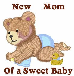New Mom Embroidery Design | EmbroideryDesigns.com