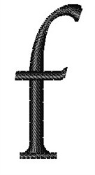 Goudy Old Style f Embroidery Design | EmbroideryDesigns.com