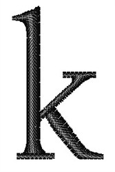 Goudy Old Style k Embroidery Design | EmbroideryDesigns.com