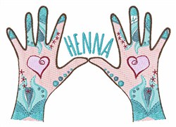 Henna On Hand Embroidery Design | EmbroideryDesigns.com