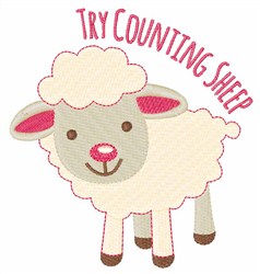 Counting The Sheep Embroidery Design | EmbroideryDesigns.com