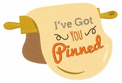 Got You Pinned Embroidery Design | EmbroideryDesigns.com