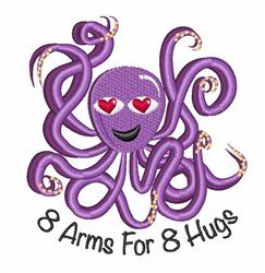 Free Hugs Octopus Embroidery Design | EmbroideryDesigns.com
