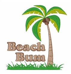 Beach Bum Embroidery Design | EmbroideryDesigns.com