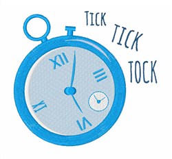 Tick Tock Embroidery Design | EmbroideryDesigns.com