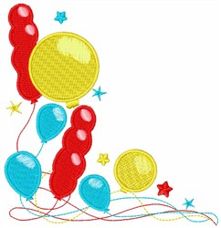 Party Balloons Embroidery Design | EmbroideryDesigns.com