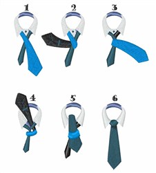 Tying A Necktie Embroidery Design | EmbroideryDesigns.com