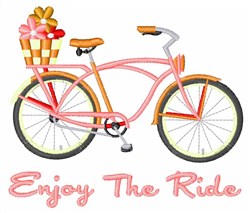Enjoy The Ride Embroidery Design | EmbroideryDesigns.com