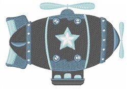 Cute Blimp Embroidery Design | EmbroideryDesigns.com