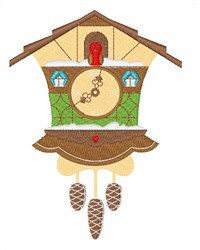 Coo Coo Clock Embroidery Design | EmbroideryDesigns.com