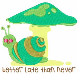 Slow Snail Embroidery Design | EmbroideryDesigns.com