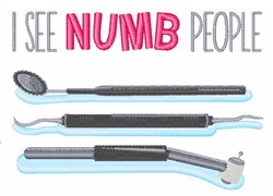 I See Numb People Embroidery Design | EmbroideryDesigns.com