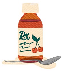 Prescription Syrup Embroidery Design | EmbroideryDesigns.com