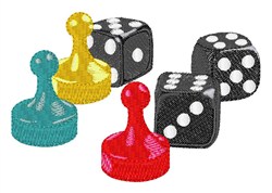 Game Pieces Embroidery Design | EmbroideryDesigns.com