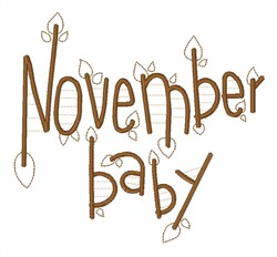 November Baby Embroidery Design | EmbroideryDesigns.com