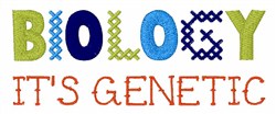 Biology Genetic Embroidery Design | EmbroideryDesigns.com