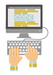 Computer Code Embroidery Design | EmbroideryDesigns.com