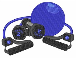 Exercise Equipment Embroidery Design | EmbroideryDesigns.com