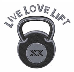 Live Love Lift Embroidery Design | EmbroideryDesigns.com
