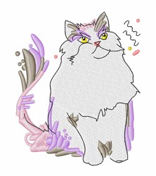 Kitty Cat Embroidery Design | EmbroideryDesigns.com