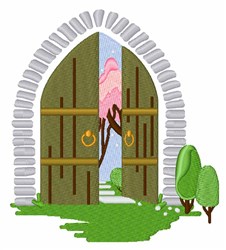 Garden Gate Embroidery Design | EmbroideryDesigns.com