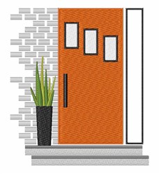Modern Door Embroidery Design | EmbroideryDesigns.com