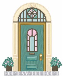 Modern Front Door Embroidery Design | EmbroideryDesigns.com