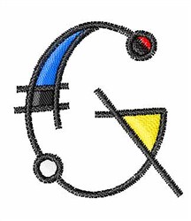Art 101 Font G Embroidery Design | EmbroideryDesigns.com