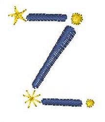 Star Gazer Font Z Embroidery Design | EmbroideryDesigns.com