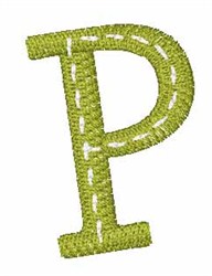 Embroidered Font P Embroidery Design | EmbroideryDesigns.com