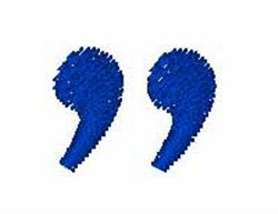 Embroidered Font Quotation Mark Embroidery Design | EmbroideryDesigns.com